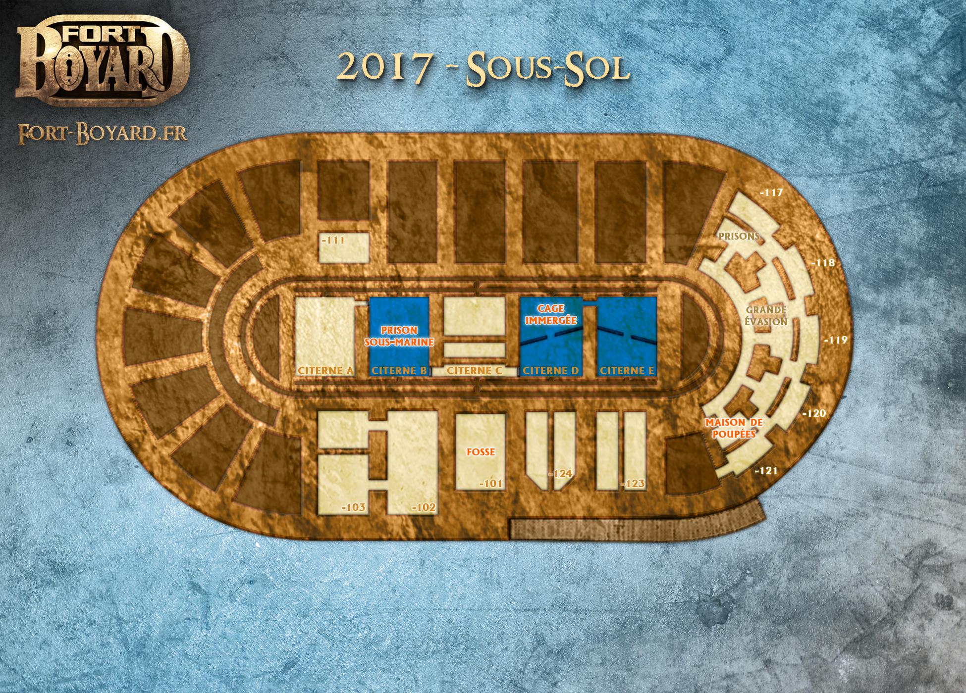 Fort-Boyard.fr - Plans 2017, Sous-sol