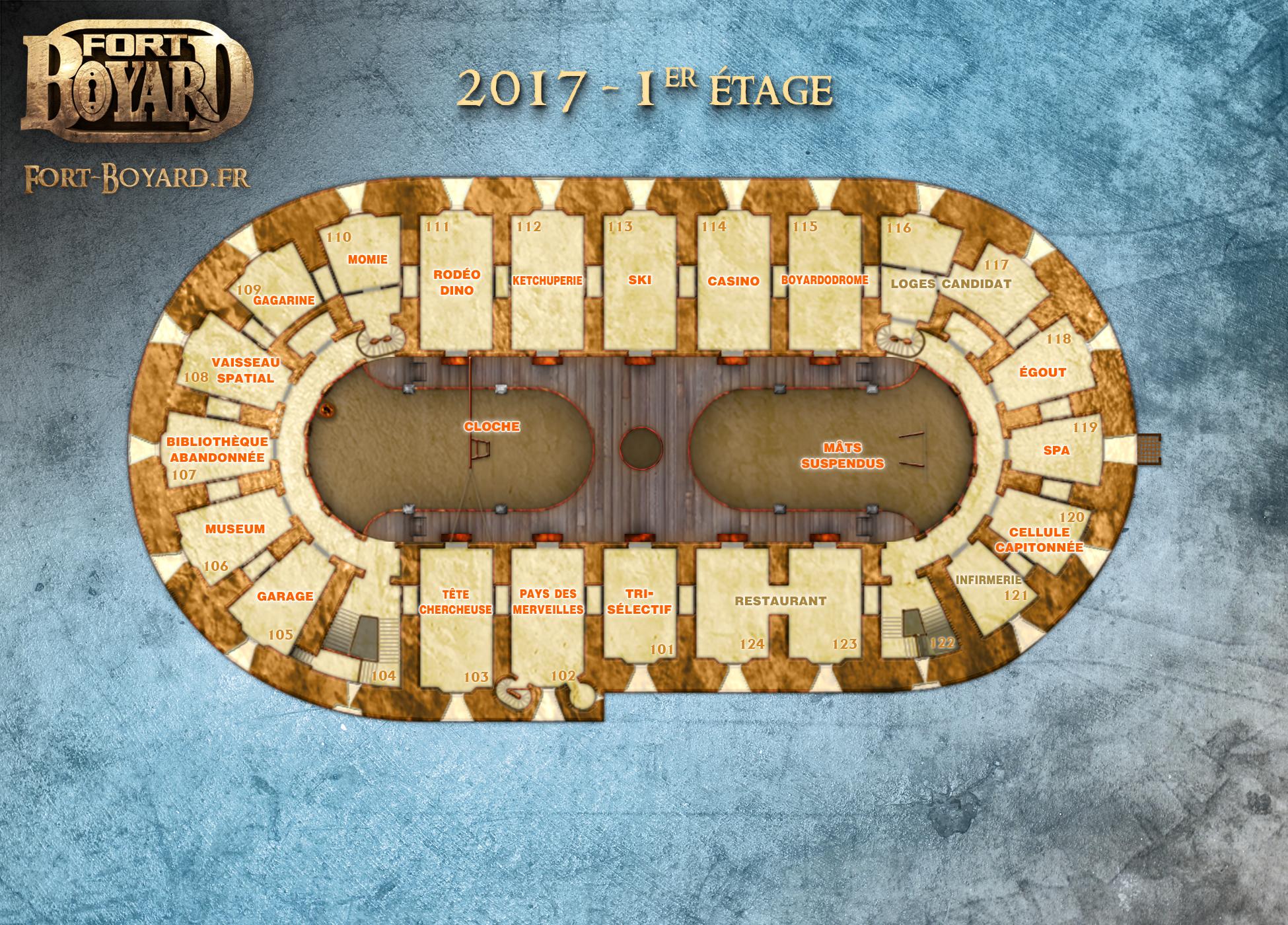Fort-Boyard.fr - Plans 2017, 1er étage